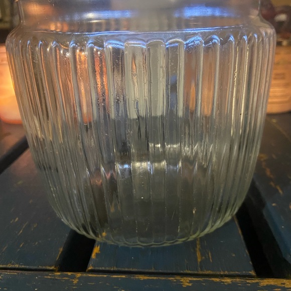Anchor Hocking | Other | Vintage Anchor Hocking Biscuit Jar Ribbed ...